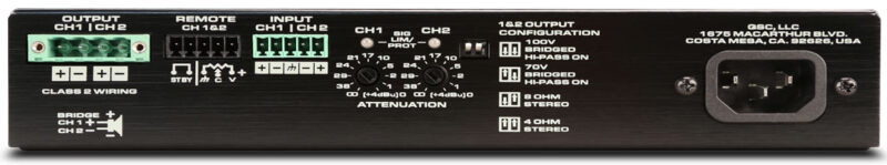 QSC SPA2-200 เครื่องขยายเสียง 2 ชาเเนล คลาส D 200W EnergyStar Amp