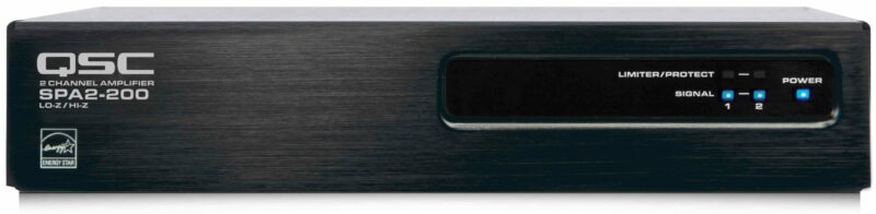 QSC SPA2-200 เครื่องขยายเสียง 2 ชาเเนล คลาส D 200W EnergyStar Amp