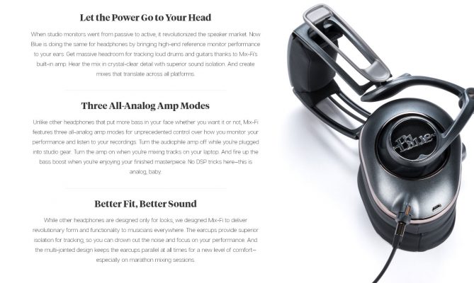 BLUE MIX-FI หูฟังมอนิเตอร์ ตอบสนองย่านความถี่ 15Hz-20kHz