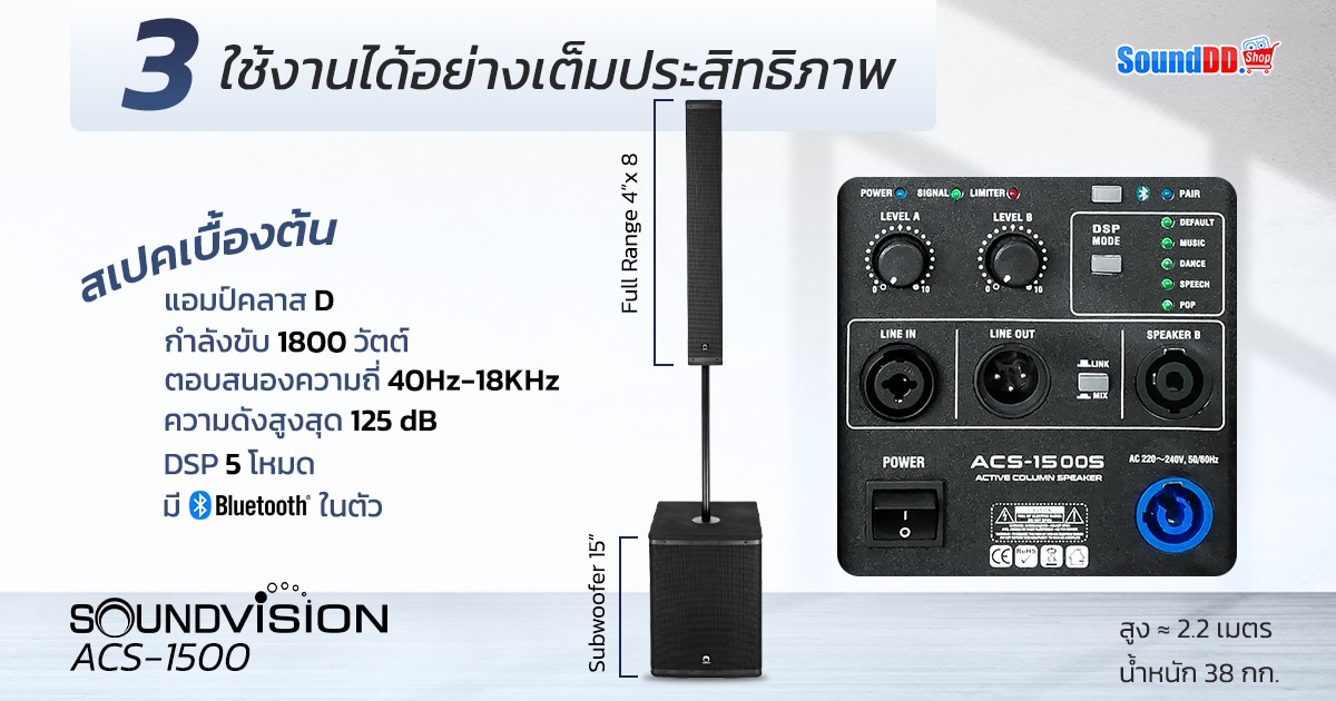 5 เหตุผล ที่ไม่ควรพลาด! กับลำโพง SOUNDVISION ACS-1500