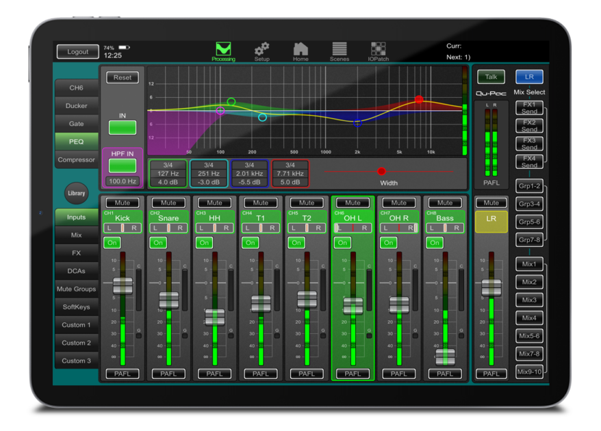 ALLEN&HEATH QU-PAC มิกเซอร์ ดิจิตอล 22-in/12-out